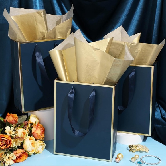 Passion of Essence | Party Supplies | 5 Pack Metallic Paper Gift Bags ...
